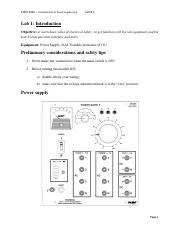 Lab 01 Introduction Pdf ELEN 3441 Fundamentals Of Power Engineering Lab 1 Lab 1