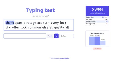 Github Gimenezpablonltyping Test A 10fastfingers Clone For Test Your Typing Speed In English