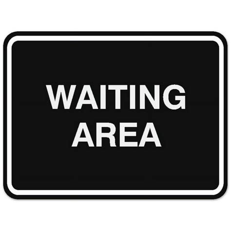 Signs Bylita Classic Framed Waiting Area Sign Durable Material