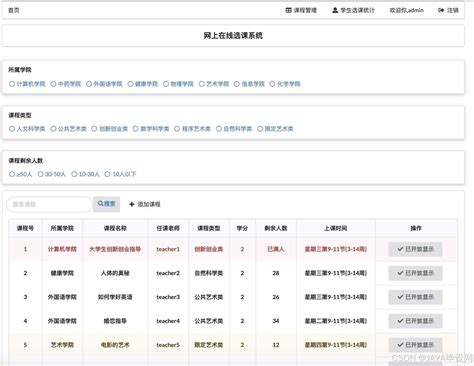 Java项目：springboot在线选课系统计算机毕业设计 Csdn博客