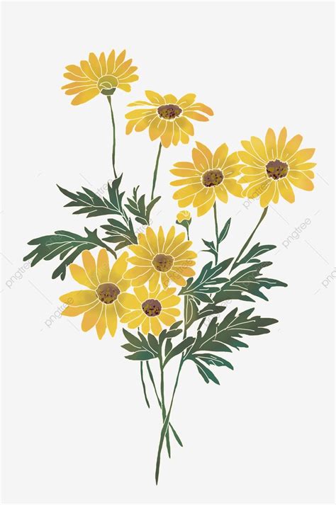 고대 스타일 일러스트 복고풍 판금 꽃 데이지 고대 꽃 빈티지 꽃 Png 일러스트 및 Psd 이미지 무료 다운로드 Pngtree Flower Png Images