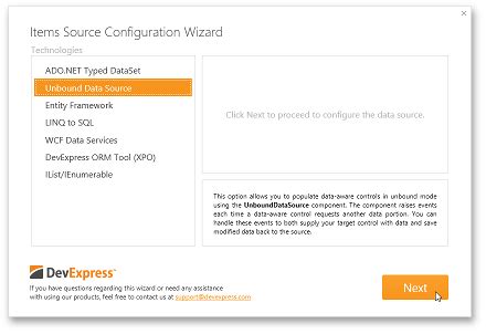 UnboundDataSource WPF Controls DevExpress Documentation