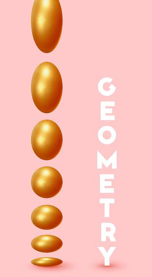 금공과 구와 추상 기하학적 배경 최소한의 트렌디 한 포스터와 배너 개체의 현실적인 황금 금속 둥근 반원형 모양 3d 디자인 요소 배경 지오메트리 0명에 대한 스톡 벡터 아트