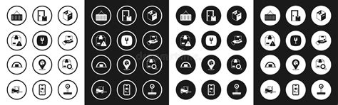 Set Carton Cardboard Box Fragile Broken Glass Delivery Security With