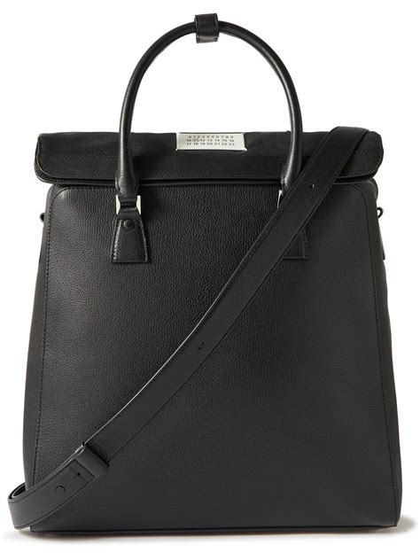 Maison Margiela 5ac Daily Vertical Convertible Leather Tote Bag