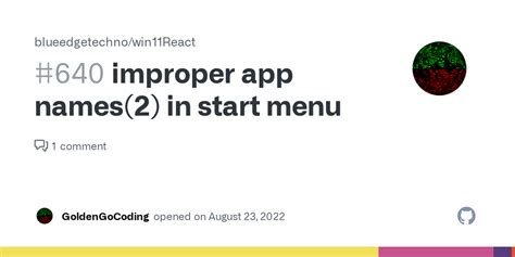 Improper App Names In Start Menu Issue Blueedgetechno Win React GitHub