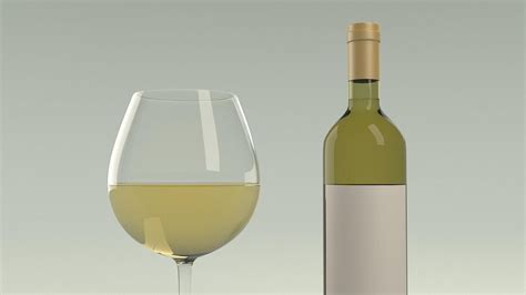와인병 유리 화이트 3d 모델 10 Max Obj Fbx Free3d