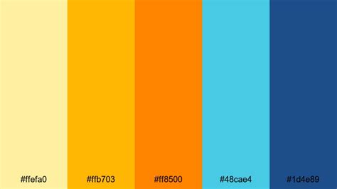 The Best 15 Yellow Orange Blue Color Palette Ideas For Video And Design