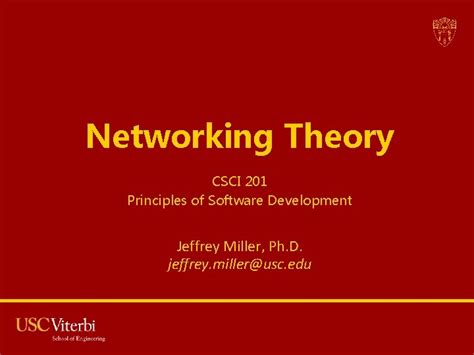 Networking Theory CSCI 201 Principles Of Software Development