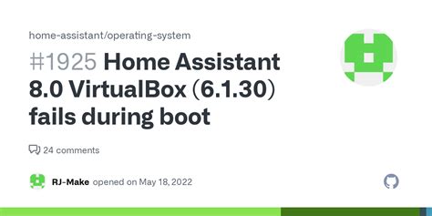Home Assistant 80 Virtualbox 6130 Fails During Boot · Issue 1925