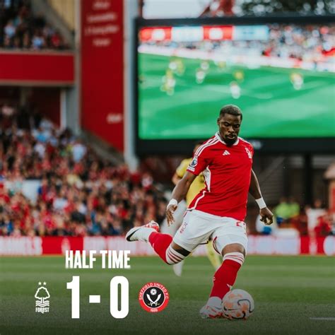 ‘아워니이 3분 골→epl 6경기 연속 득점 노팅엄 포레스트 1 0 셰필드 유나이티드 전반 종료