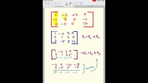 Linear Algebra Gauss Jordan Elimination Formula