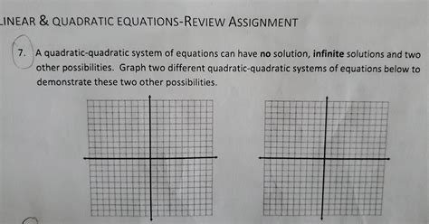 solved linear and quadratic equations review assignment 7 a