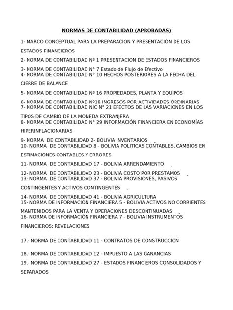 Normas De Contabilidad Pdf