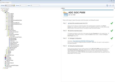 Trouble Importing And Running Example Code From Controlsuite Incode