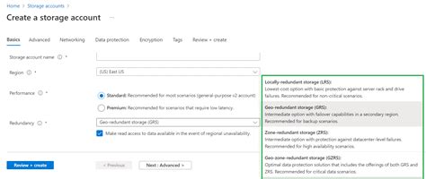 Azure Storage Account Replication Types