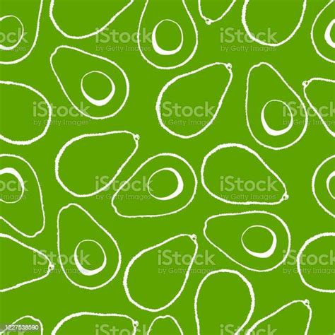 손으로 그린 과일 요소 아보카도와 원활한 패턴 채식 벽지 디자인 포장 섬유 배경 디자인 엽서 및 포스터 0명에 대한 스톡 벡터 아트 및 기타 이미지 Istock