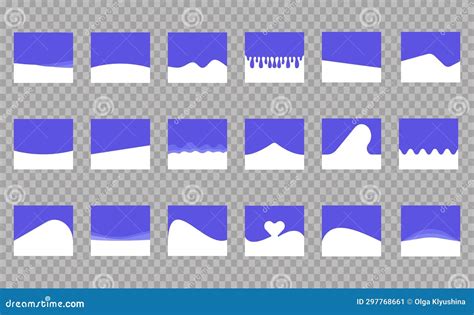 Set Separator Header Colorful Divider Shapes Collection For Website Stock Vector Illustration