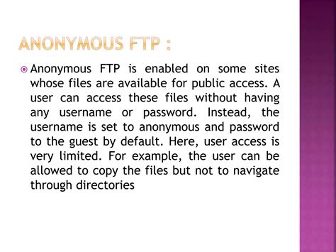 File Transfer Protocol Ftp In Application Ppt