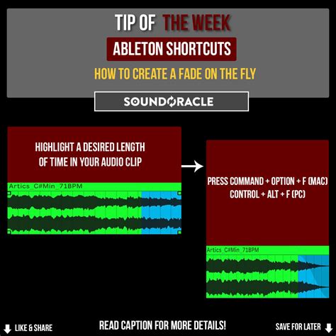 How To Create A Fade On The Fly Ableton Shortcuts Soundoracle Sound Kits