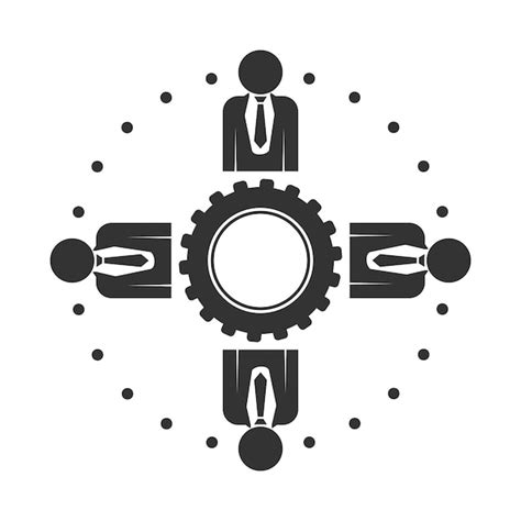 Premium Vector Flat Management Team Icon For Web Design