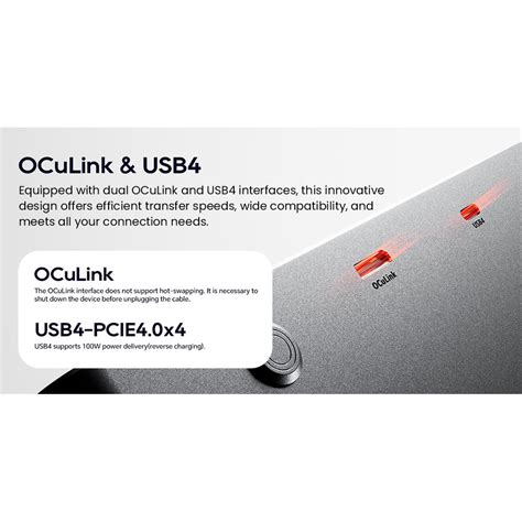 AOOSTAR AG02 EGPU Dock With Oculink And USB4 Port EU Plug