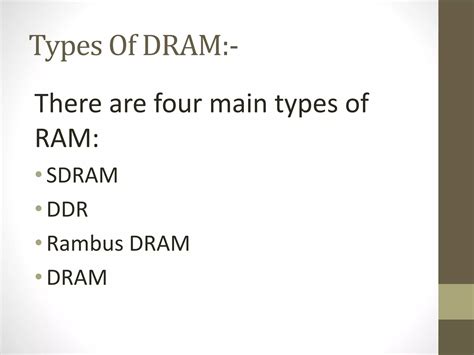 Dram And Its Types Pptx