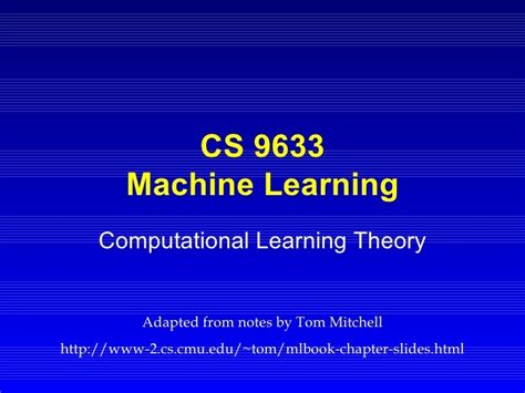 computational learning theory