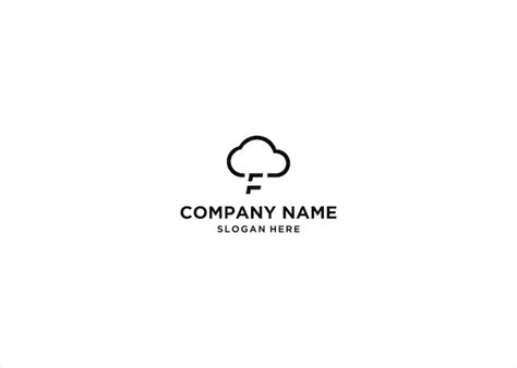 Premium Vector Letter F Cloud Icon Logo Design