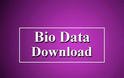 Bio Data Format Bio Data Format Word Bio Data Format Pdf Bio Data Format Download