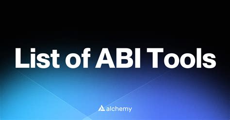 List Of 13 Abi Tools 2025