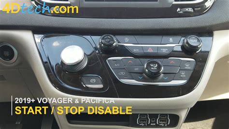chrysler voyager and pacifica disable auto start stop feature turn on and off permanently [2018