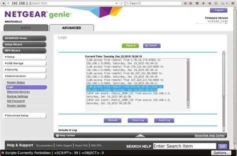 Review Of My Home Broadband Router Logs Suspicious Activity