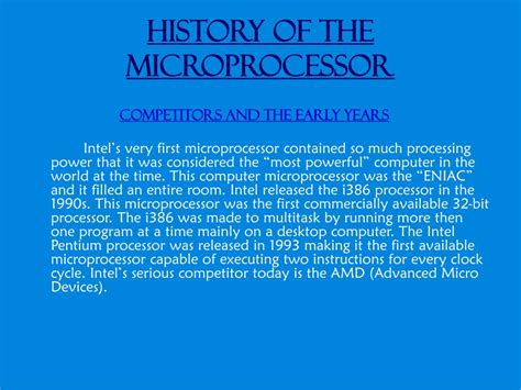 Ppt History Of The Microprocessor Powerpoint Presentation Free Download Id4168314