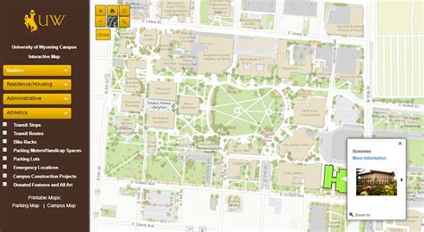 University Of Wyoming Campus Map Infrastructure Nature Mcmaster