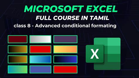 Advanced Excel Conditional Formatting In Tamil Vep Tech Academy Class 8 Youtube