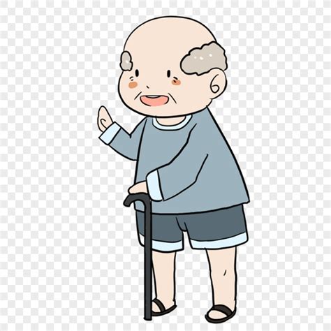 지팡이를 짚고 할아버지 Png 일러스트 무료 다운로드 Lovepik