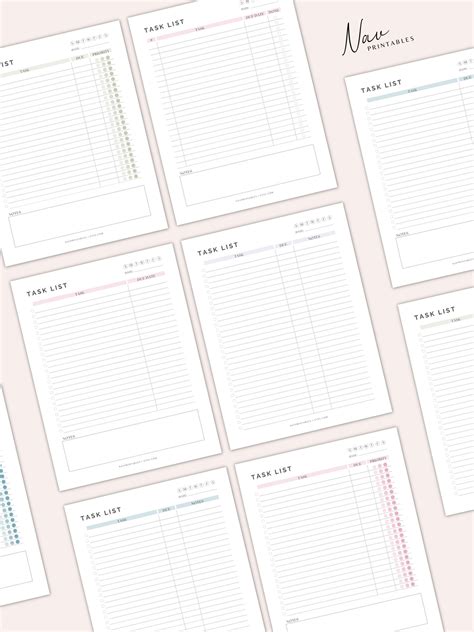 Task List Printable Task Tracker And Organizer Printable Etsy Australia