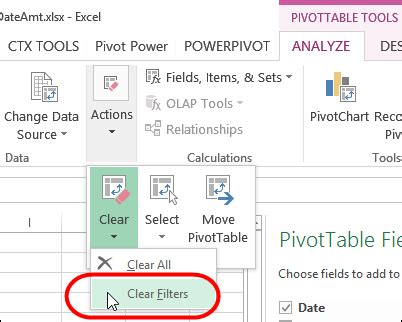 Quickly Clear Filters In Excel Excel Pivot Tables
