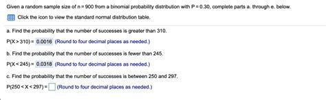 Solved Given A Random Sample Size Of N900 From A Binomial