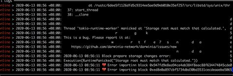 Thread Tokio Runtime Worker Panicked At Storage Root Must Match That