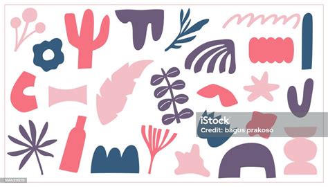 아름다움의 집합은 다양한 모양과 낙서 개체를 그렸습니다 추상 현대 유행 벡터 귀여운에 대한 스톡 벡터 아트 및 기타 이미지 귀여운 기하 기하 도형 Istock