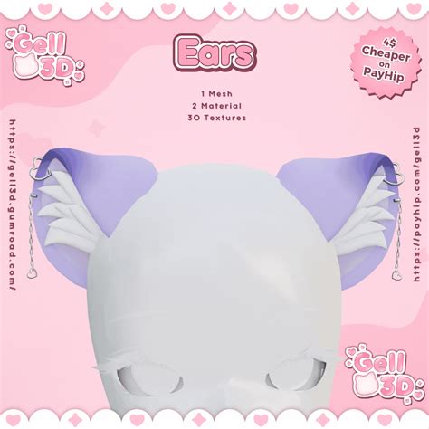 3d 3d Assets Avatar Components Ears Gumroad