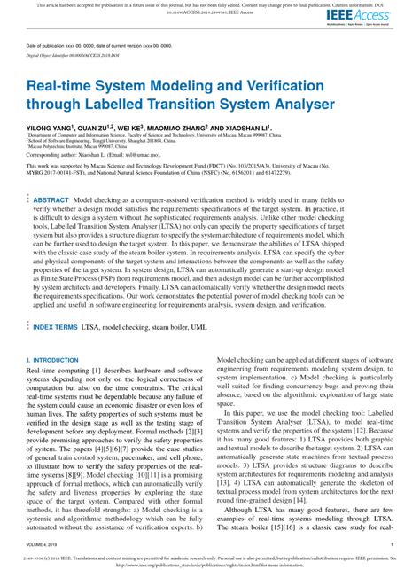 Pdf Real Time System Modeling And Verification Through Labeled