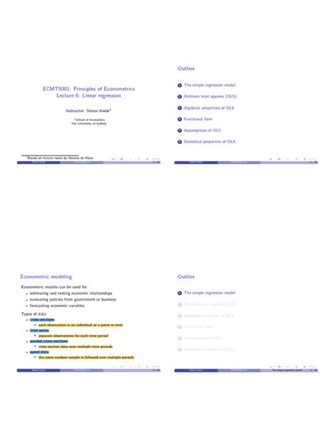 Lecture 6 Linear Regression Pdf