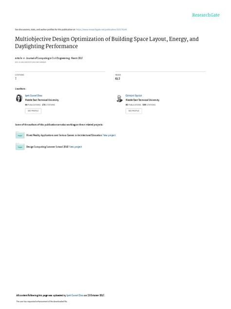 Multiobjective Design Optimization Of Building Spa Pdf Genetic