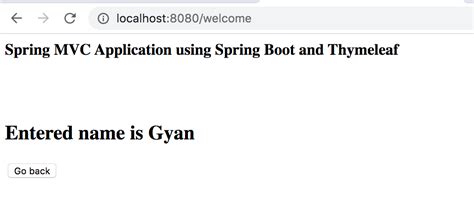 Sample Spring Mvc Application Using Spring Boot And Thymeleaf