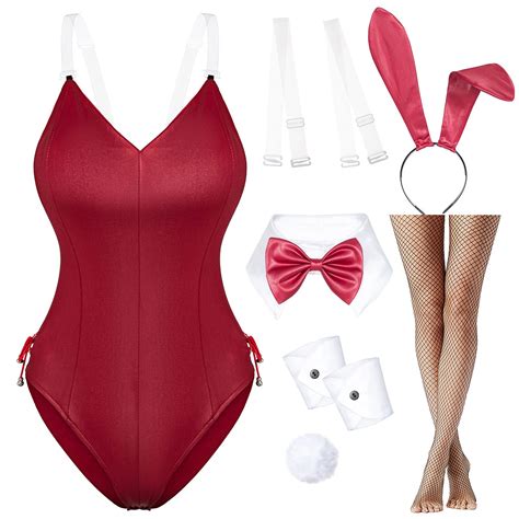 Womens Bunny Costume Girl Bodysuit Anime Role Costume Senpai Cosplay