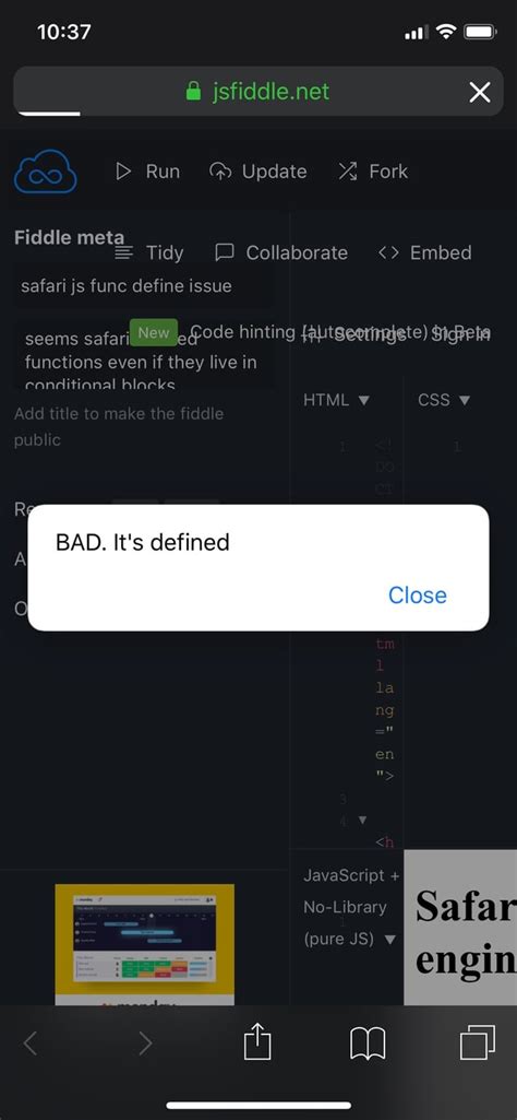 Javascript Conditionally Define Functions Across Modern Browsers Esp Safari Stack Overflow