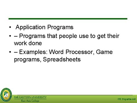 Components Of A Computer ITE 102 Computer Programming